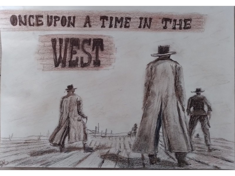 Once Upon a Time in the West, pastel, A4