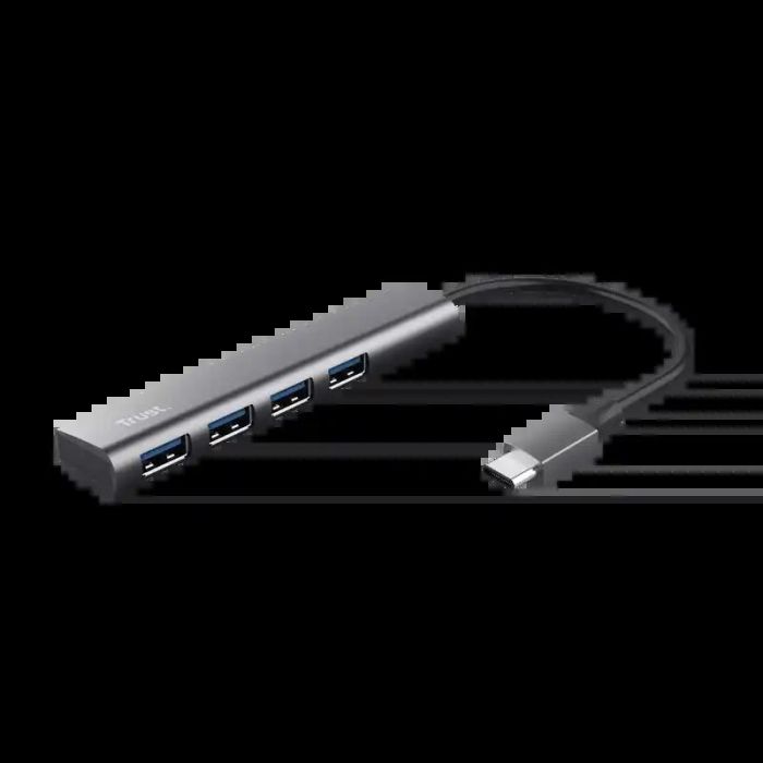 USB HUB Trust HALYX USB-3.2 4xUSB siva (24948)