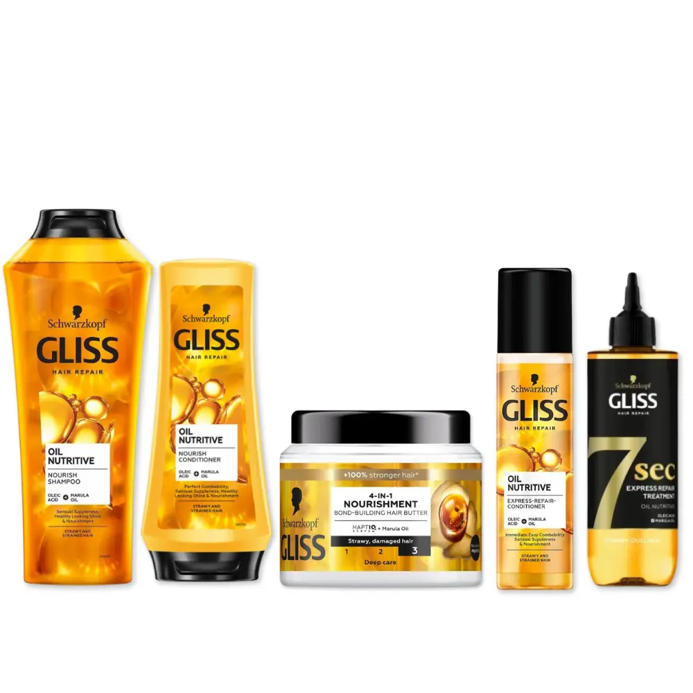 Schwarzkopf Gliss Set proizvoda za negu kose Oil Nutritive, 5 komada