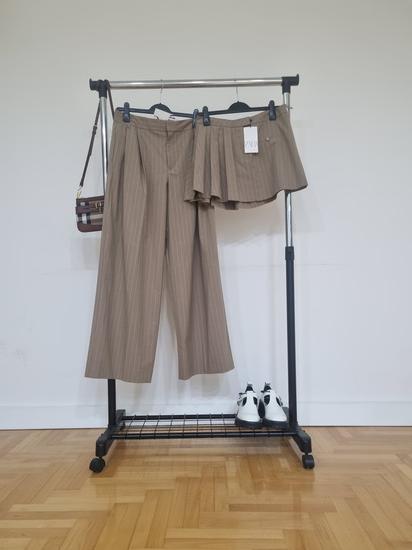 Zara komplet pantalone i mini suknja na pruge NOVE