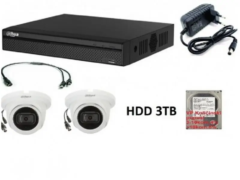 DAHUA -13 Kamere 2/1 full hd dome+dvr+hdd+napajanje 3tb