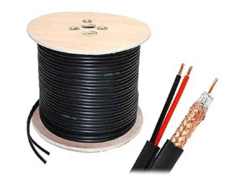 GEMBIRD KABL-COAX-RG59+2X0.75 CCA/PVC/300M koaksialni kabl sa napojnim kablom 2x0,75mm black 300m