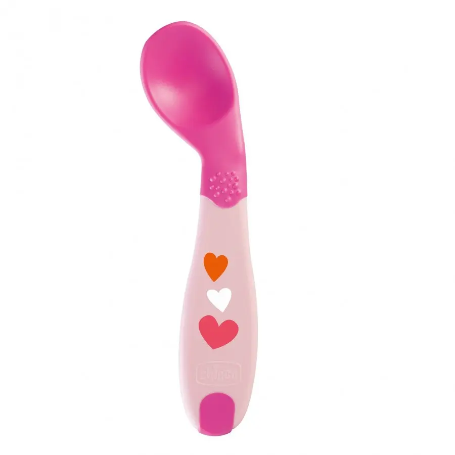 CHICCO Spoon Anatomical Plastic 8M+ Pink