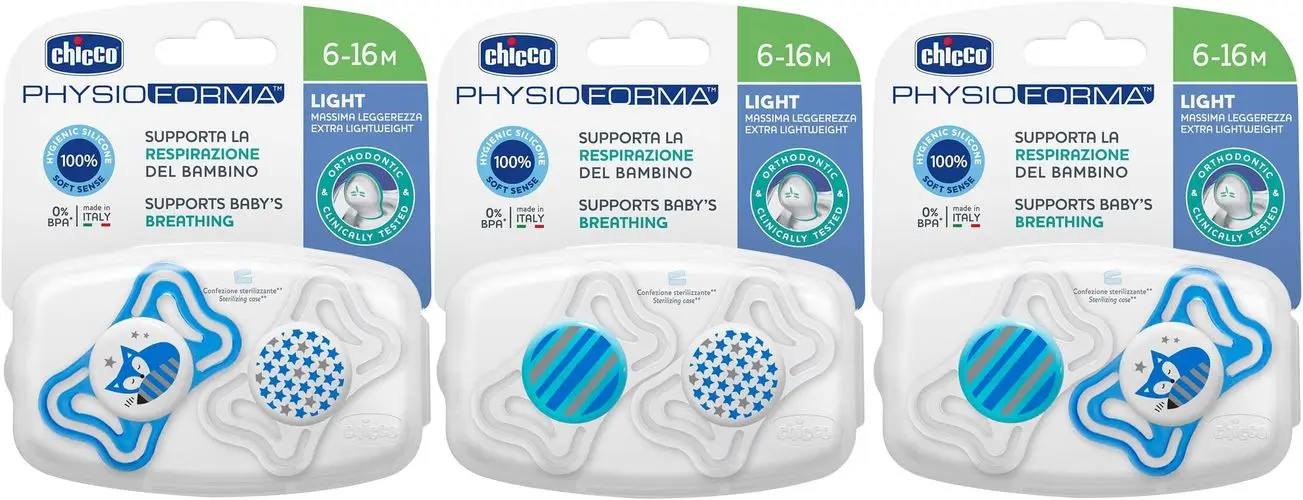 Chicco Varalica fizio light silikon 2/1 6-16m+ 0%bpa-plava, plava