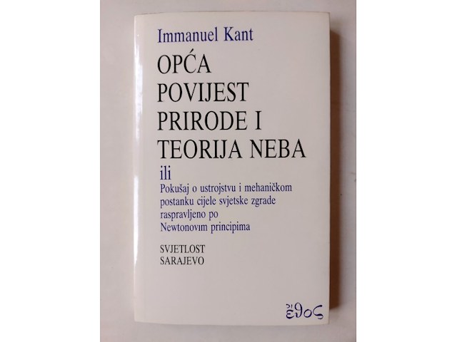 Immanuel Kant, OPĆA POVIJEST PRIRODE I TEORIJA NEBA