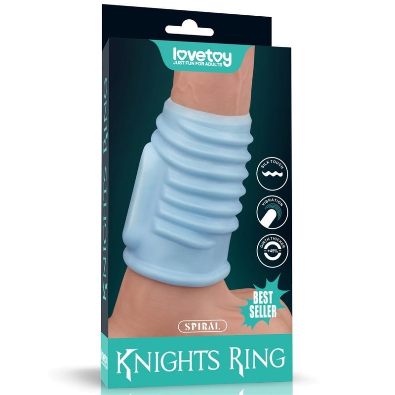 Vibrating Spiral Knights Ring Blue Lvtoy00657