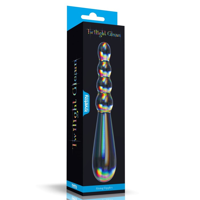 Twilight Gleam Glass Dildo- Rising Ripples Lvtoy00752