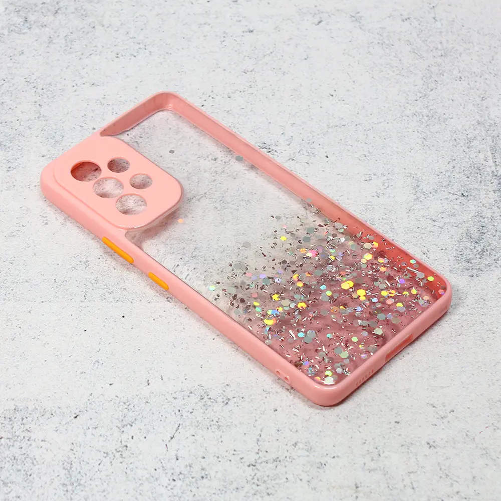 TELEMPIRE Maska za Samsung A536B Galaxy A53 5G Frame Glitter roze