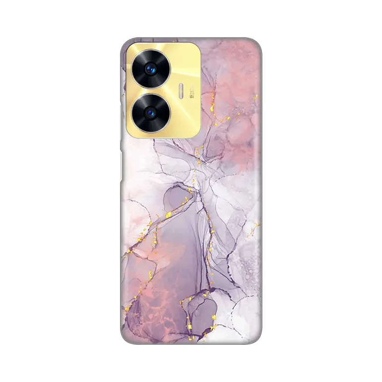 Silikonska maska za Realme C55 Pink Marble Print šarena