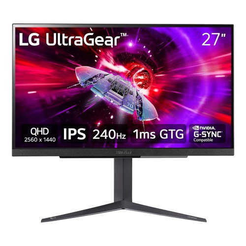 LG 27″ UltraGear QHD 240Hz G-SYNC IPS Gaming monitor | 27GR83Q-B