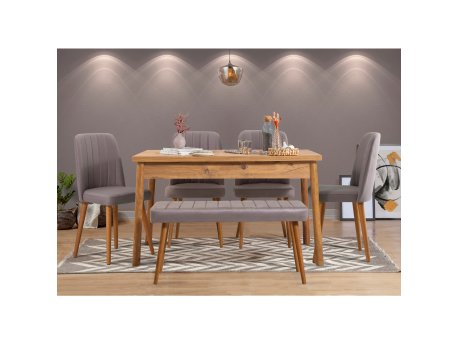 HANAH HOME Trpezarijski set Costa Atlantic Grey