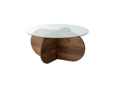 HANAH HOME Sto za dnevnu sobu Bubble Wood Walnut