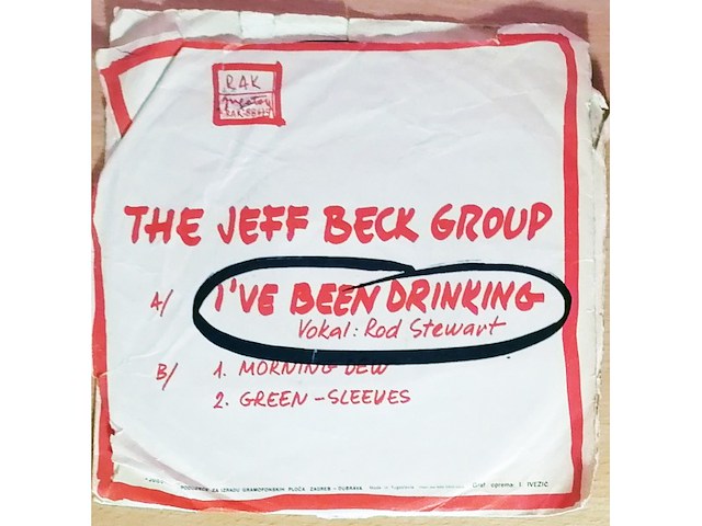 EP JEFF BECK GROUP - I`ve Been Drinking (1973) VG+/G+