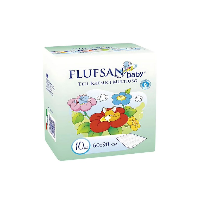 FLUFSAN® Nepromočivi Podmetač za Krevet 60x90 cm 10 Podmetača