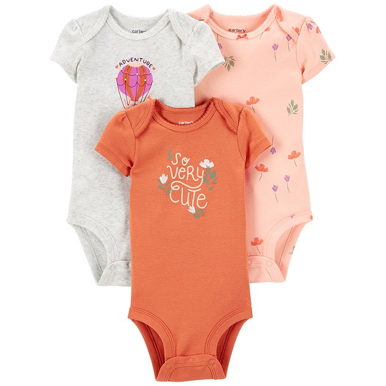 Carter's bodi za bebe devojčice - set od 3 kom. BZ231P568110