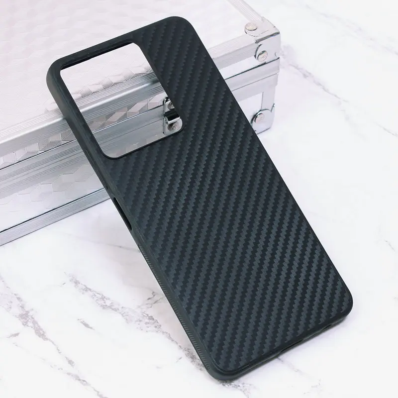 Maska za telefon Carbon fiber za Vivo Y36 crna