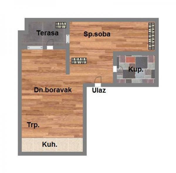 Dvosoban stan na prodaju, 50m2, 99.780€