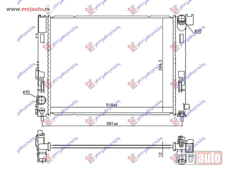 Hladnjak vode motora