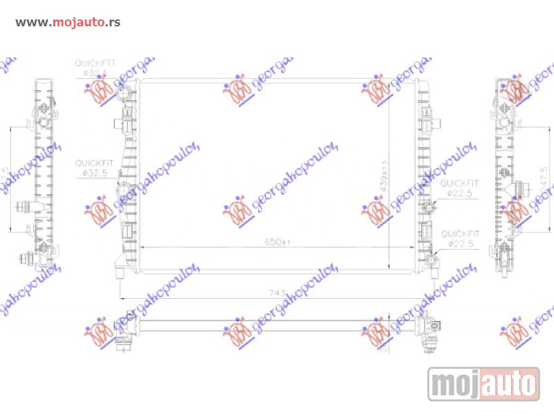 Hladnjak vode motora