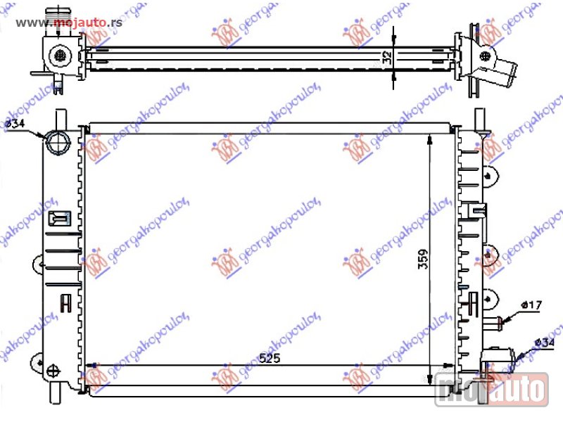 Hladnjak vode motora
