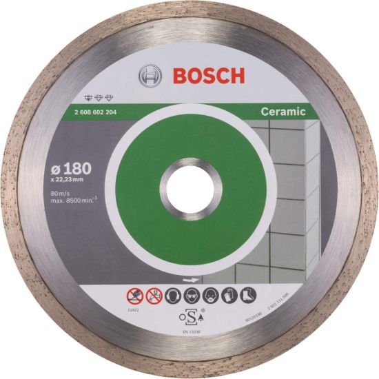 Bosch dijamantska rezna ploča Standard for Ceramic 180 x 22,23 x 1,6 x 7 mm - pakovanje od 1 komada (2608602204)