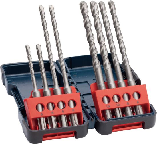 Bosch 8-delni set hamer burgija SDS-Plus-3, Tough Box 5 x 110 (1x); 6 x 110 (1x); 6 x 160 (2x) mm; 8 x 160 (2x); 10 x 160 (2x) - 2607019903