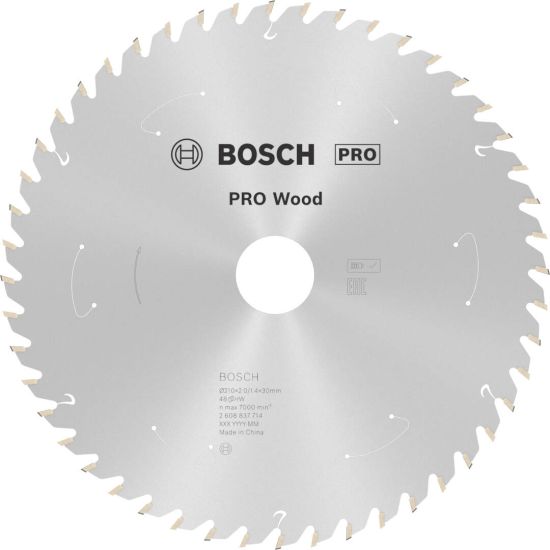 Bosch PRO Wood list za akumulatorsku kružnu testeru 210x1.7x30 mm 48z ATB max 7.000 o/min (2608837714)