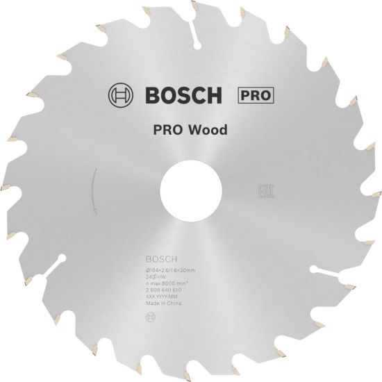 Bosch PRO Wood list kružne testere 184x2.6x30 mm 24z ATB max 8.000 o/min (2608640610)