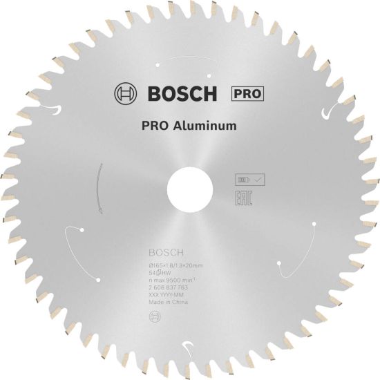 Bosch PRO Aluminium list za akumulatorsku kružnu testeru 165x1.8x20 mm 54z HLTCG max 9.500 o/min (2608837763)