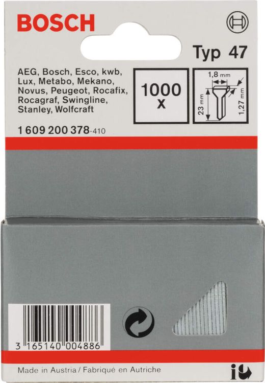 Bosch ekser tip 47 1,8 x 1,27 x 23 mm - 1609200378