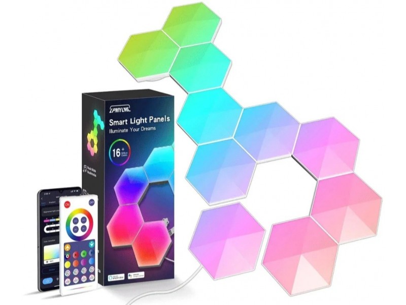 Smart LED hexagon svetla App , daljinac ,wifi,Alexa