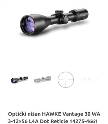 Hawke Vantage WA 3-12X56 plus Vortex prstenovi