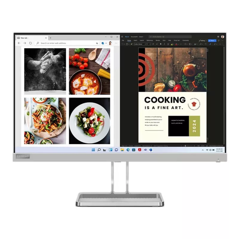 Monitor LENOVO L24i-40 23.8″/IPS/1920×1080/75Hz/4ms/VGA,HDMI/FreeSync/zvucnici/siva