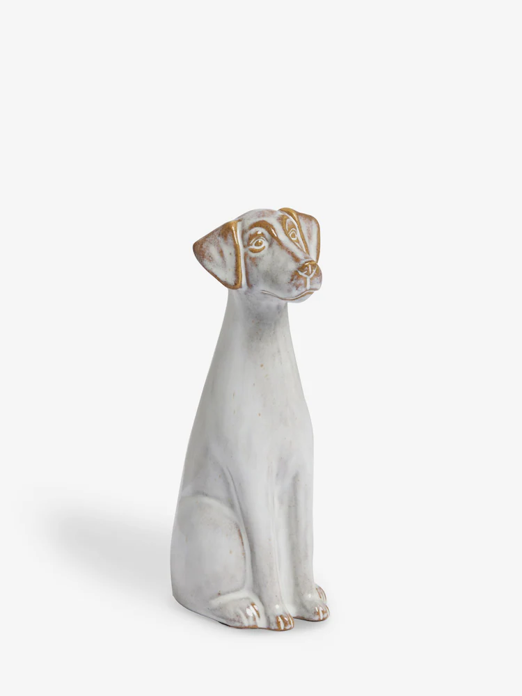 Grey Ceramic Dog Ornament