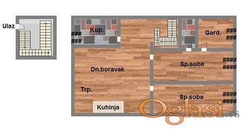 Dvoiposoban - 74m2 - Stari Majur!