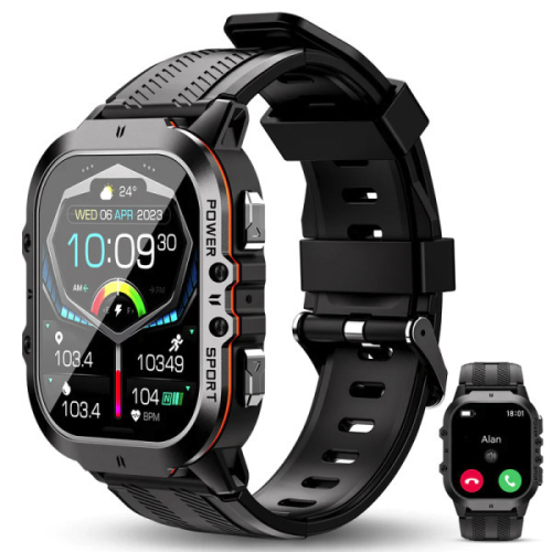 Oukitel BT20 Smart Watch Sport Rugged 350mAh/Heart rate/SpO2/Accelerometer/crno-narandzasti