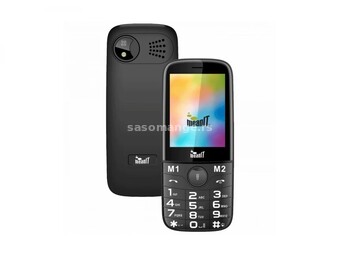 MeanIT Telefon mobilni, 2.8" ekran, Dual SIM, Led lampa - SENIOR 20, Crni