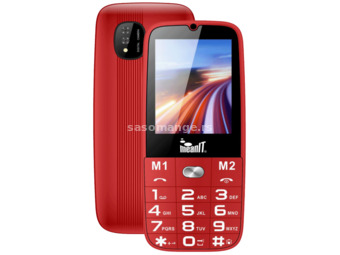 MeanIT Mobilni telefon, 2,4" ekran, Dual SIM, BT, SOS dugme - SENIOR 15, Crveni