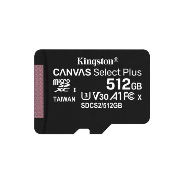 Kingston microSD 512GB V30 100R memorijska kartica