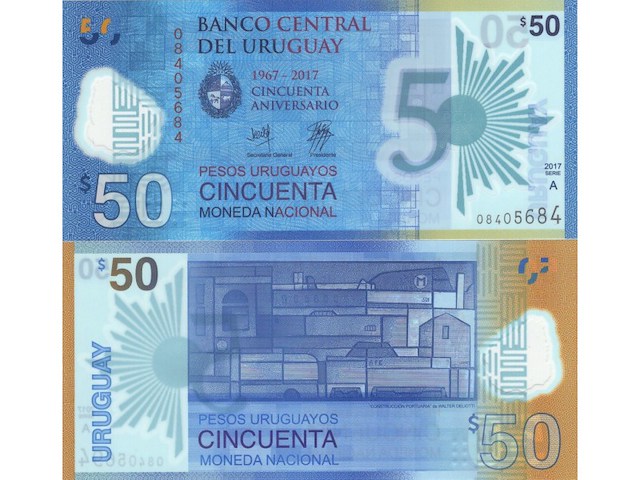 Urugvaj URUGUAY 50 Pesos 2018 UNC, Polymer