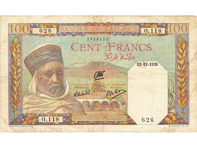 100 Franaka 1939.