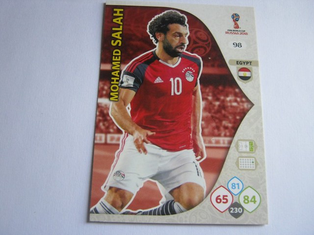 Russia 2018 Adrenalyn XL Panini 98 Mohamed Salah