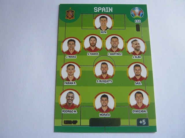 Euro 2020 Adrenalyn XL Panini 153 Spain