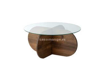 HANAH HOME Sto za dnevnu sobu Bubble Wood Walnut