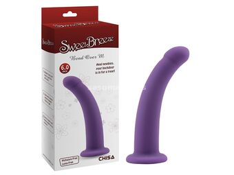 Ljubicasti silikonski dildo bez testisa Bend Over