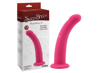 Roze silikonski dildo bez testisa Bend Over