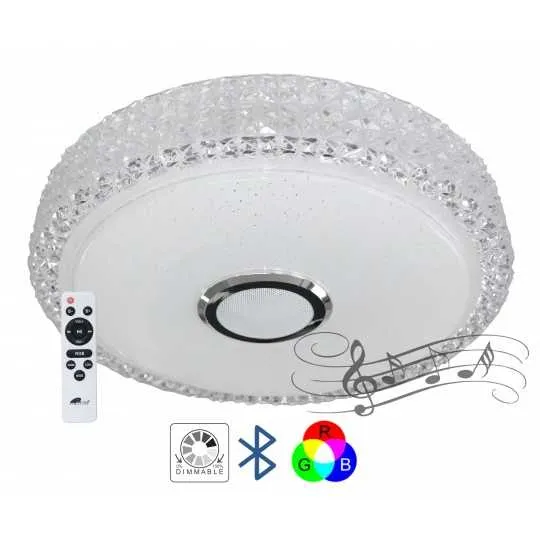 M205440-BT/WRGB 2x24W fi390mm LED SMD plafonjera sa zvučnikom 5W bluetooth Android/iOS APP iLink muzička plafonjera smart Mitea Lighting