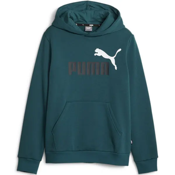 PUMA Duks za dečake ESS+ 2 Col Big Logo Hoodie FL B, 586987-75, Tamnozeleni