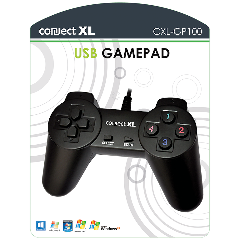 Gamepad za PC, 14 tipki/tastera (8-way), konekcija USB, CXL-GP100