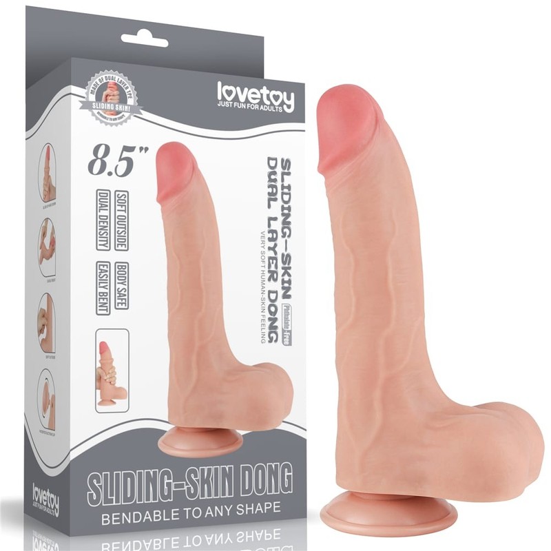 8.5'' Sliding Skin Dual Layer Dong Flesh II Lvtoy00725